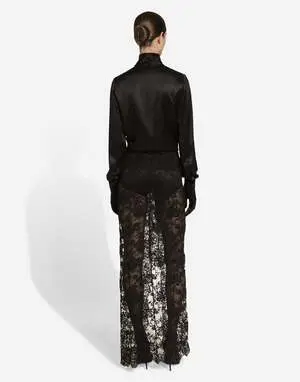 Dolce & Gabbana Silk Satin Blouse Shirts And Tops Silk