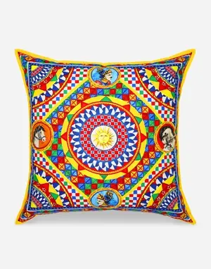 Dolce & Gabbana Canvas Cushion Extra Large Large Cushions - Multicolor