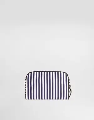 Dolce & Gabbana Striped Poplin Handbag Shoppers