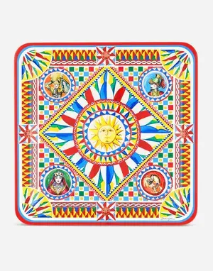 Dolce & Gabbana Wooden Tray Large Square - Multicolor