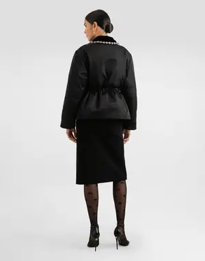 Dolce & Gabbana Nylon Jacket With Embossed Logo Coats And Jackets