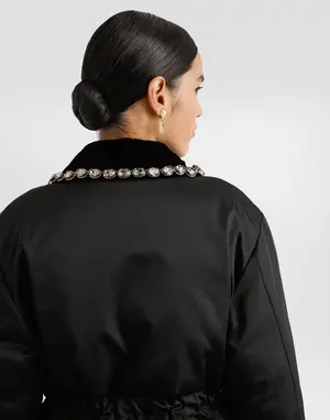 Dolce & Gabbana Nylon Jacket With Embossed Logo Coats And Jackets