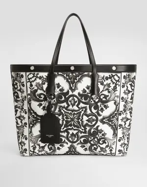 Dolce & Gabbana Shell-print Calfskin Shopping Bag Shoppers - Multicolor