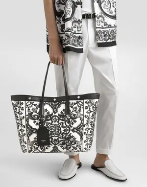 Dolce & Gabbana Shell-print Calfskin Shopping Bag Shoppers