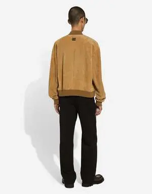 Dolce & Gabbana Perforated Suede Jacket Coats And Jackets