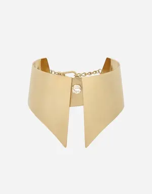 Dolce & Gabbana Rigid Metal Shirt Collar Necklace Bijoux Metal - Gold