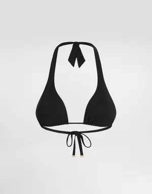Dolce & Gabbana Padded Triangle Bikini Top Swimwear Jersey - Black