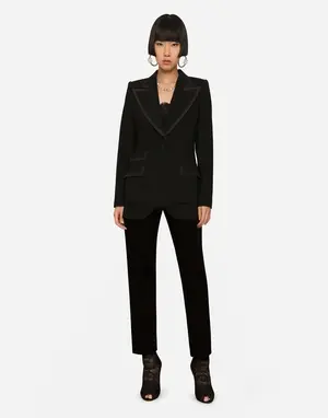 Dolce & Gabbana Single-breasted Twill Turlington Tuxedo Jacket Blazers