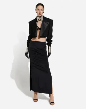 Dolce & Gabbana Short Double Wool Tuxedo Jacket Blazers Wool