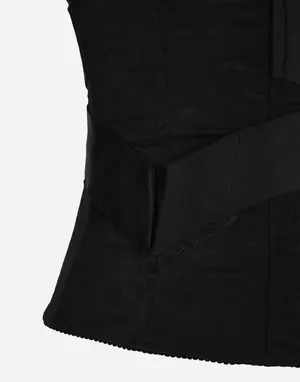 Dolce & Gabbana Corset-style Belt With Branded Stretch Crossover Bands Belts Satin