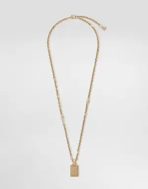 Dolce & Gabbana Necklace With Logo Plate Bijoux Metal - Gold