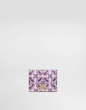 Dolce & Gabbana Majolica-print Continental Calfskin Wallet Wallets And Small Leather Goods - Multicolor