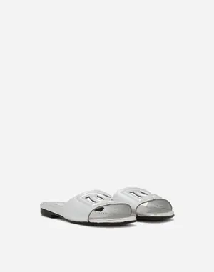 Dolce & Gabbana Foiled Lambskin Sliders