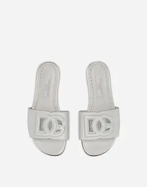 Dolce & Gabbana Foiled Lambskin Sliders