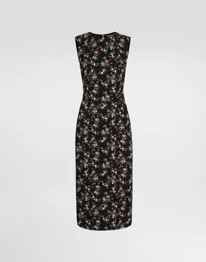 Dolce & Gabbana Small Floral-print Charmeuse Dress Dresses - Multicolor