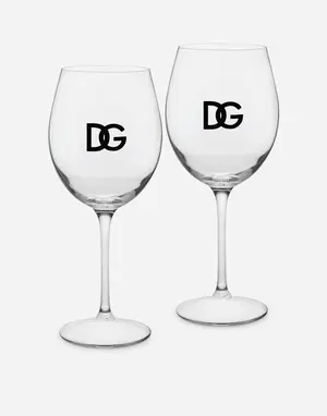 Dolce & Gabbana Set 2 Calici Vino Wine Glasses - Multicolor