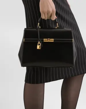 Dolce & Gabbana Marlene Handbag In Palmellato Calfskin Collection - Black