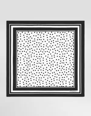 Dolce & Gabbana Polka Dots Silk Twill Scarf 70x70 Scarves And Silks - Multicolor