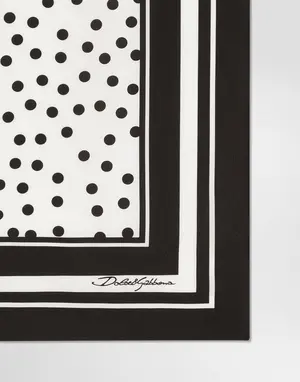 Dolce & Gabbana Polka Dots Silk Twill Scarf 70x70 Scarves And Silks - Multicolor