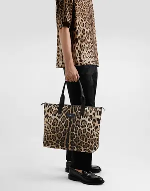 Dolce & Gabbana Nylon Shopper Shoppers Animal