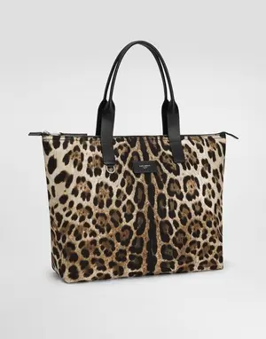 Dolce & Gabbana Nylon Shopper Shoppers Animal