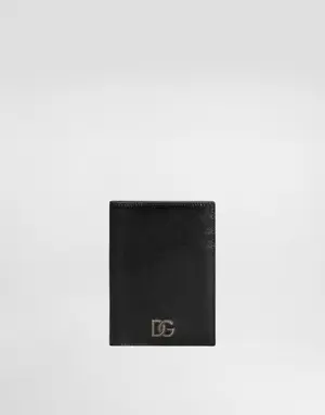 Dolce & Gabbana Tempesta Calfskin Passport Holder Wallets And Small Leather Goods - Black