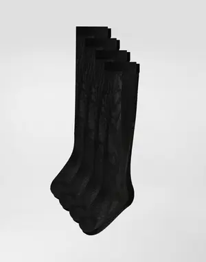 Dolce & Gabbana Dg Logo Nylon Socks Three-pack