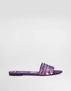 Dolce & Gabbana Ciabatta Flat Slides And Mules - Multicolor