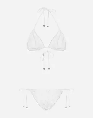 Dolce & Gabbana Broderie Anglaise Triangle Bikini
