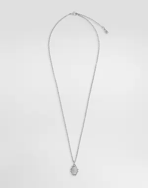 Dolce & Gabbana Pendant Necklace With Crystals Bijoux Metal - Silver