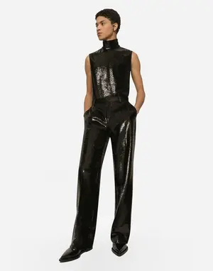 Dolce & Gabbana Sequined Tailored Straight-leg Trousers