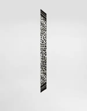 Dolce & Gabbana Leopard- Twill Headscarf Scarves And Silks - Print