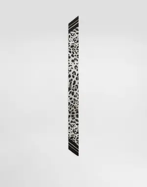 Dolce & Gabbana Leopard- Twill Headscarf Scarves And Silks - Print