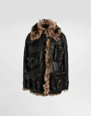 Dolce & Gabbana Lambskin Jacket Coats And Jackets - Black