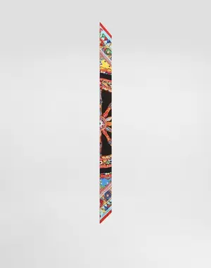 Dolce & Gabbana 6x100 Carretto-print Silk Twill Bandeau Scarves And Silks - Multicolor