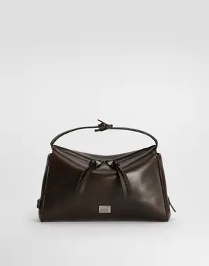 Dolce & Gabbana Vittoria Tempesta Calfskin Bag Crossbody Bags - Brown