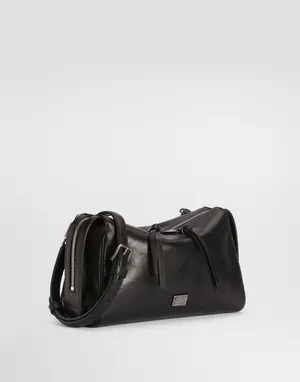 Dolce & Gabbana Vittoria Tempesta Calfskin Shoulder Bag - Black