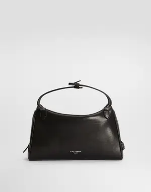 Dolce & Gabbana Vittoria Tempesta Calfskin Shoulder Bag - Black