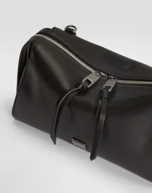 Dolce & Gabbana Vittoria Tempesta Calfskin Shoulder Bag - Black