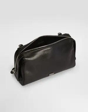 Dolce & Gabbana Vittoria Tempesta Calfskin Shoulder Bag - Black