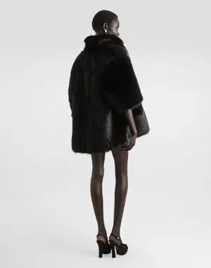 Dolce & Gabbana Faux Fur Jacket Coats And Jackets