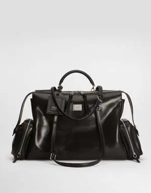 Dolce & Gabbana Vittoria Calfskin Bag Shoulder And Crossbody Bags - Black