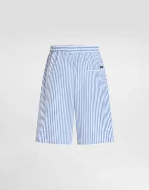 Dolce & Gabbana Striped Poplin Bermuda Shorts Pants And Shorts Multi-colored