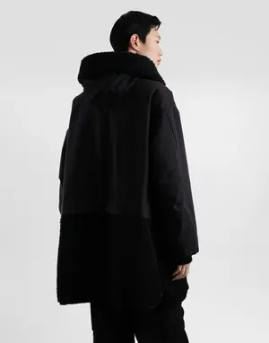 Dolce & Gabbana Waxed Long Down Jacket Coats And Jackets