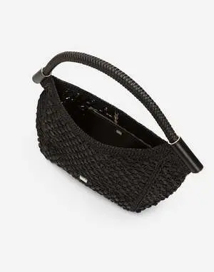 Dolce & Gabbana Sicily Handbag In Raffia Crochet And Calfskin