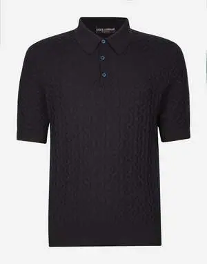 Dolce & Gabbana Polo Manica Corta Sweaters And Cardigans - Blue