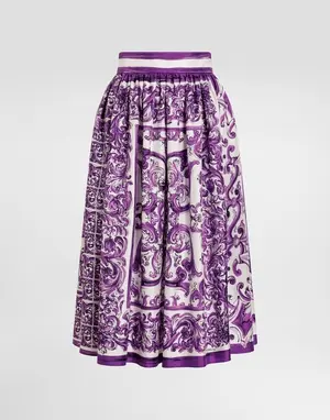 Dolce & Gabbana Majolica-print Twill Skirt Skirts - Multicolor