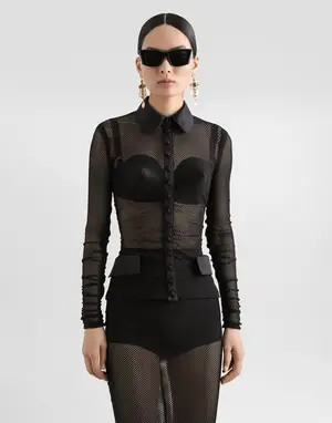 Dolce & Gabbana Mesh Shirt Jacket Blazers