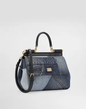 Dolce & Gabbana Small Sicily Bag In Patchwork And Calfskin Handbags