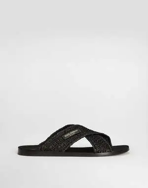 Dolce & Gabbana Split And Nappa Leather Sandals - Black